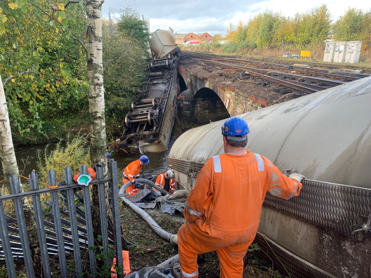 Wagons from derailed Carlisle train set to be lifted off track ...