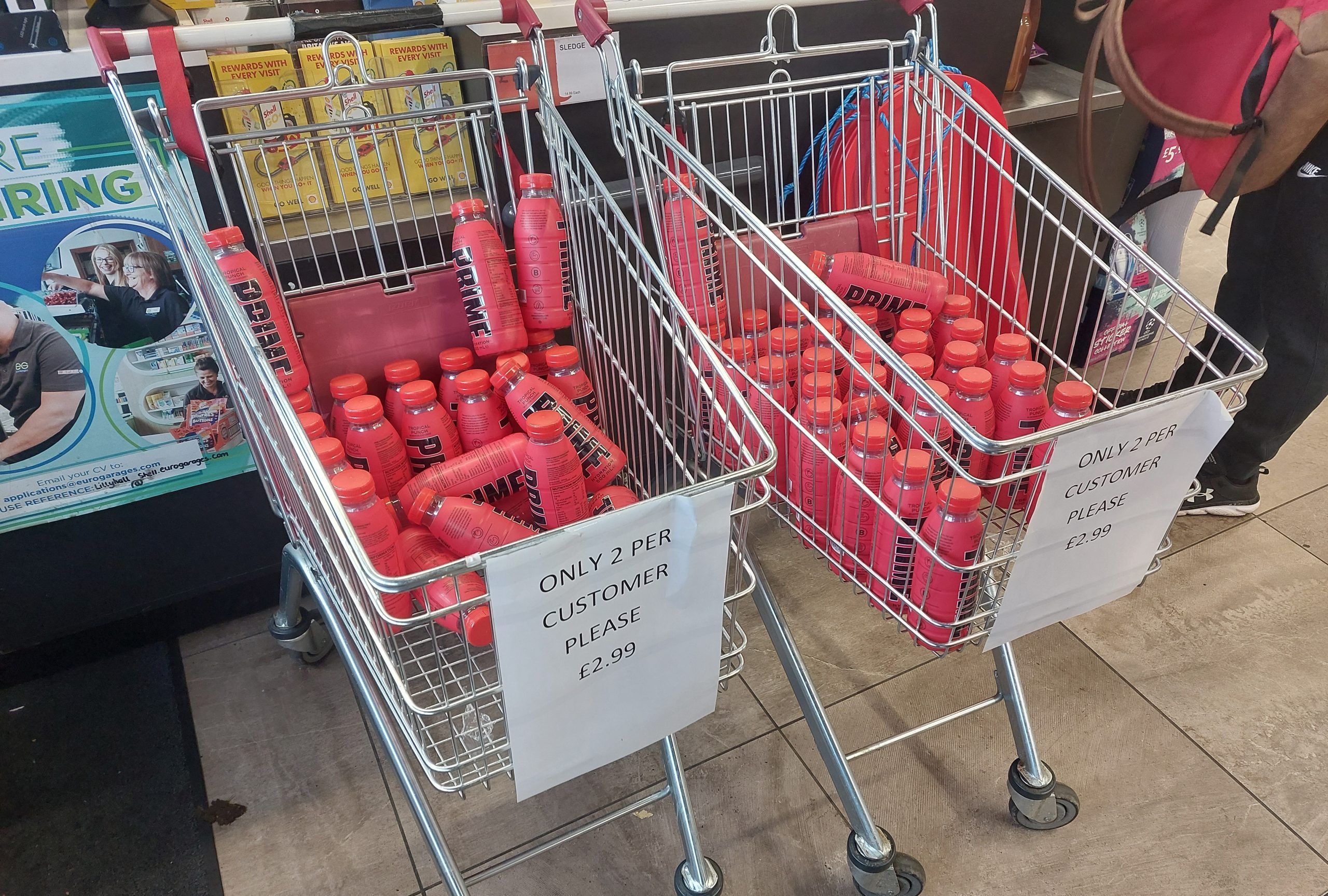 Shopper buys £1,000-worth of Prime drinks at Workington petrol station ...