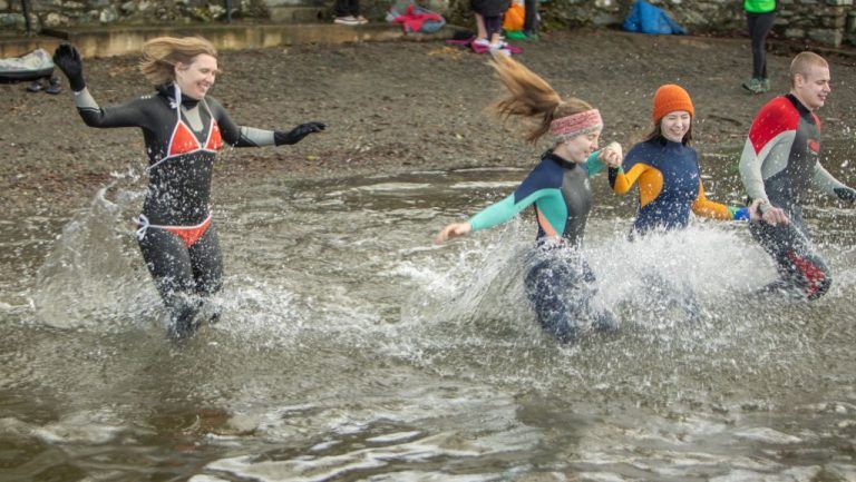 WATCH: Almost 300 brave Derwentwater in New Year’s Day Dip for Lake ...